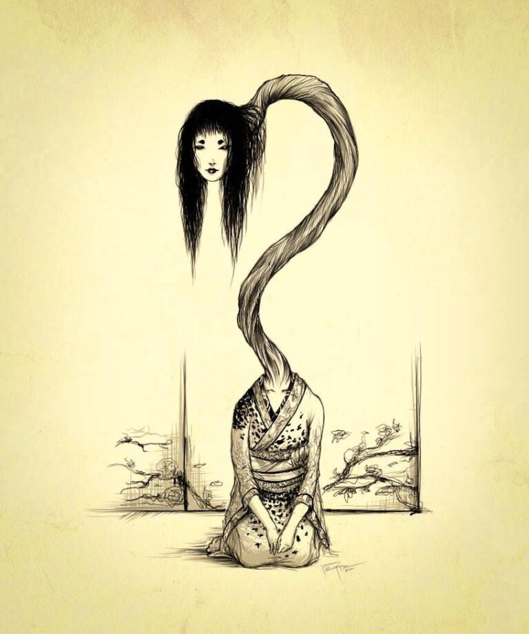 Rokurokobi: the long-necked yokai - Espunis in Japan